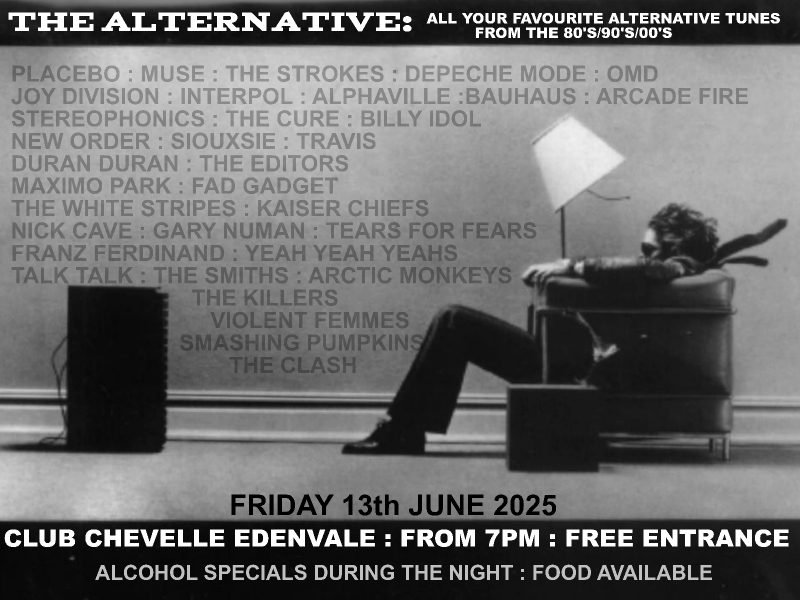 Friday 13th Alternative Night @ Club Chevelle, Edenvale – Alternatribe