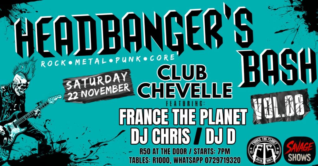 HEADBANGER’S BASH VOL. 8 @ CLUB CHEVELLE, EDENVALE – Alternatribe